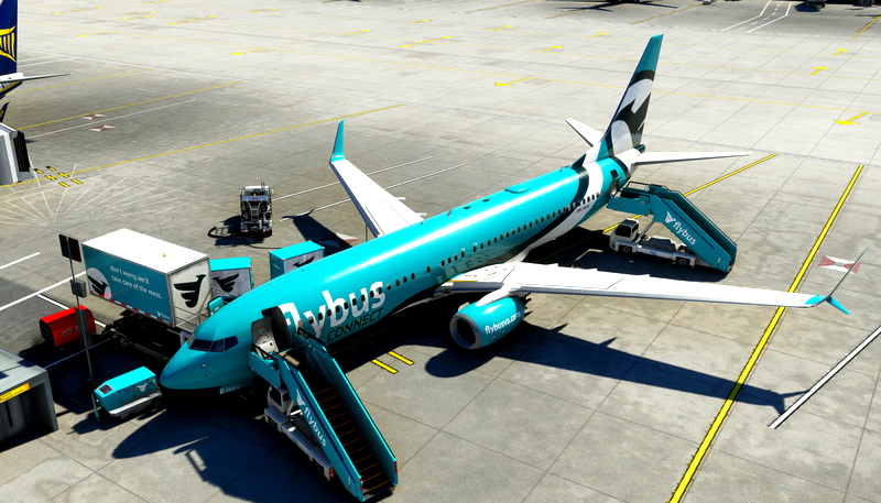 Flybus VA ground handling vehicles for PMDG 737 for Microsoft Flight ...