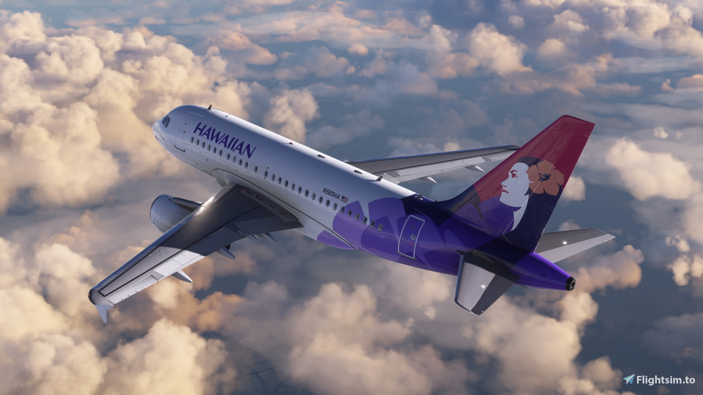 Hawaiian Airlines Fictional A318 Livery - 8K voor Microsoft Flight ...