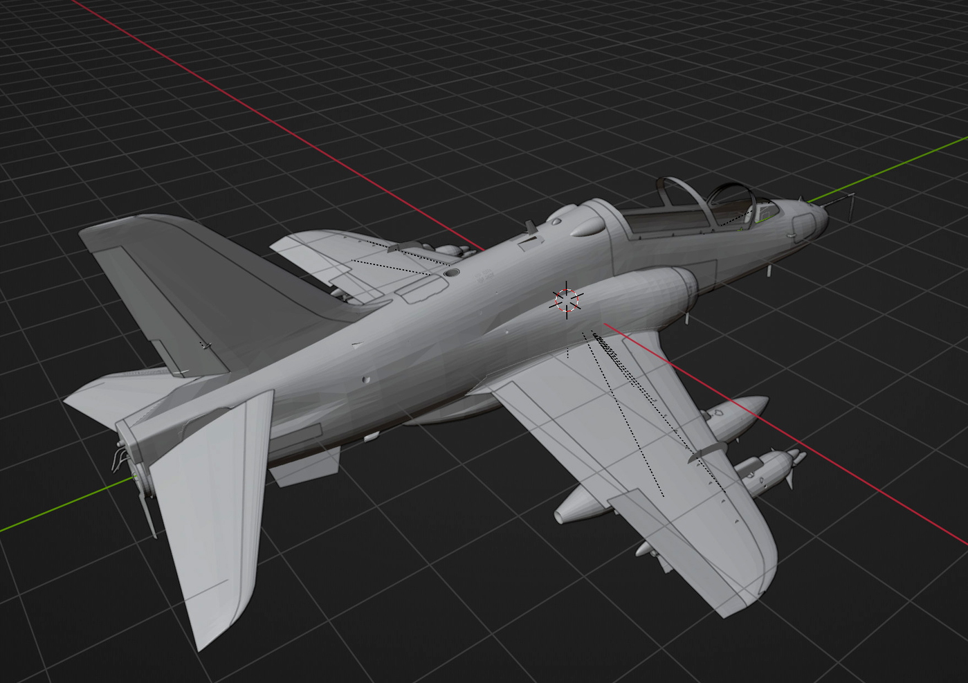 HAWK T1/A Blender 3D model para Microsoft Flight Simulator | MSFS