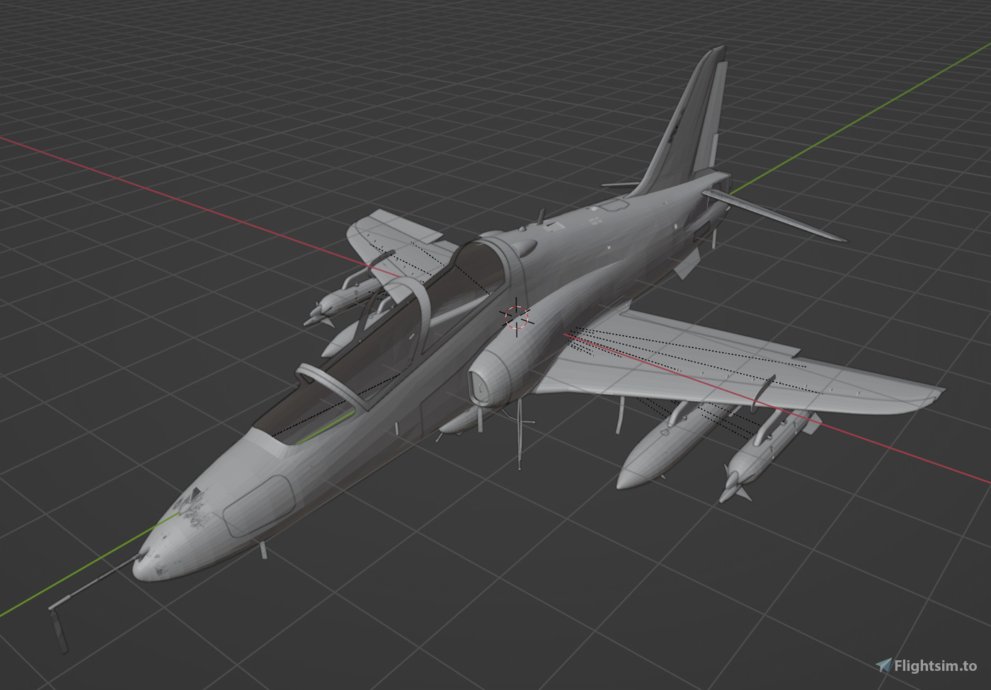 HAWK T1/A Blender 3D model for Microsoft Flight Simulator | MSFS