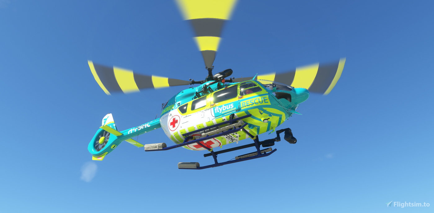 HPG Airbus helicopters H145 flybus aeromedical for Microsoft Flight Simulator | MSFS