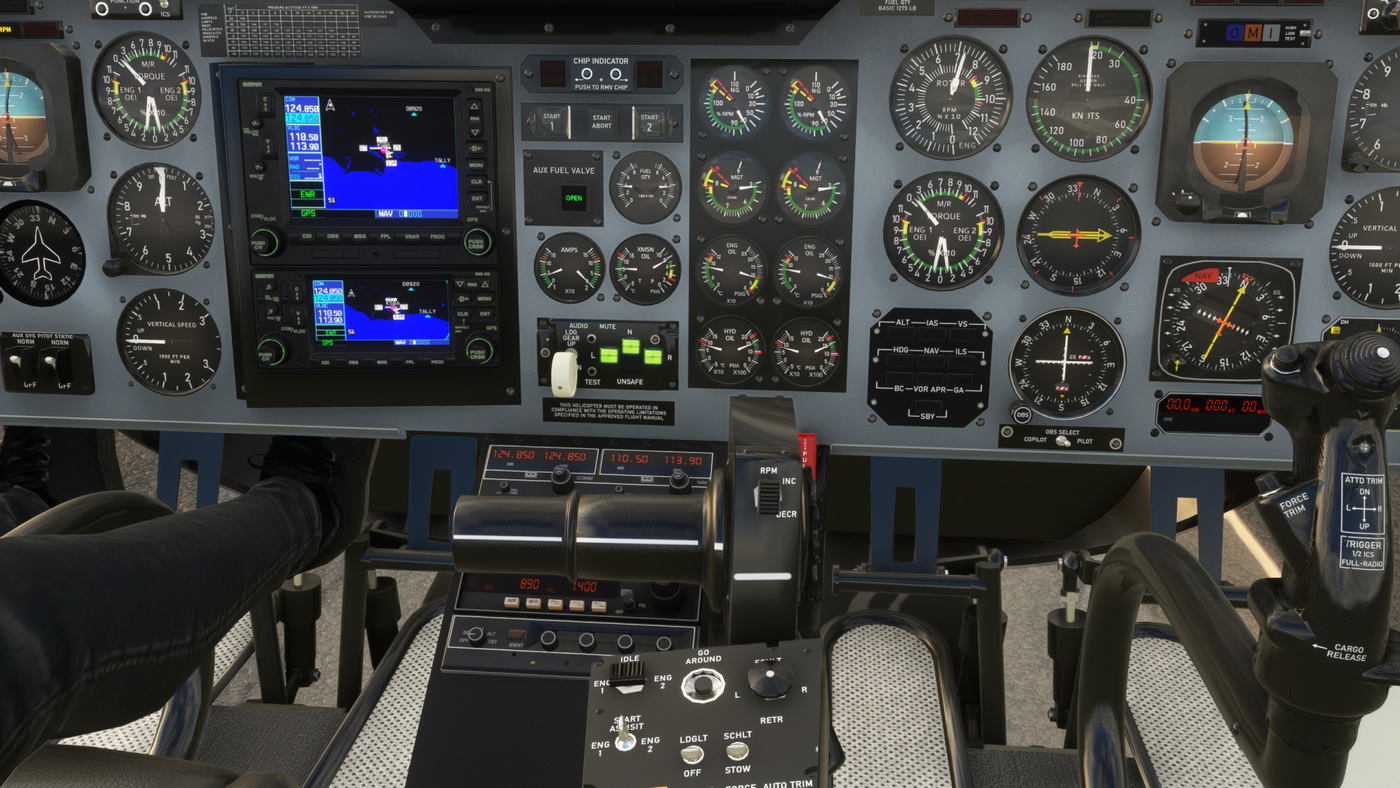 Improved Cockpit views for CowanSim Bell 222B for Microsoft Flight ...