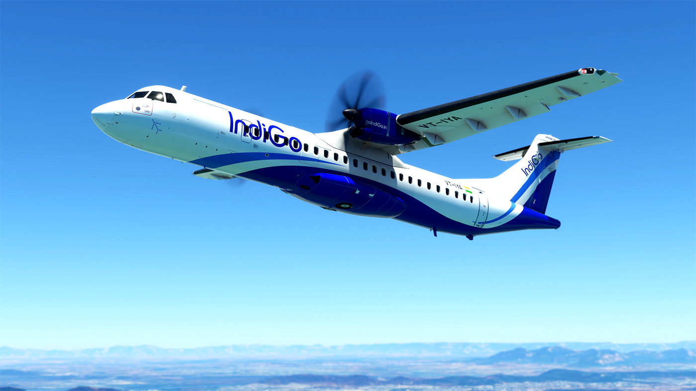 Indigo Asobo ATR 72-600 VT-IYA for Microsoft Flight Simulator | MSFS