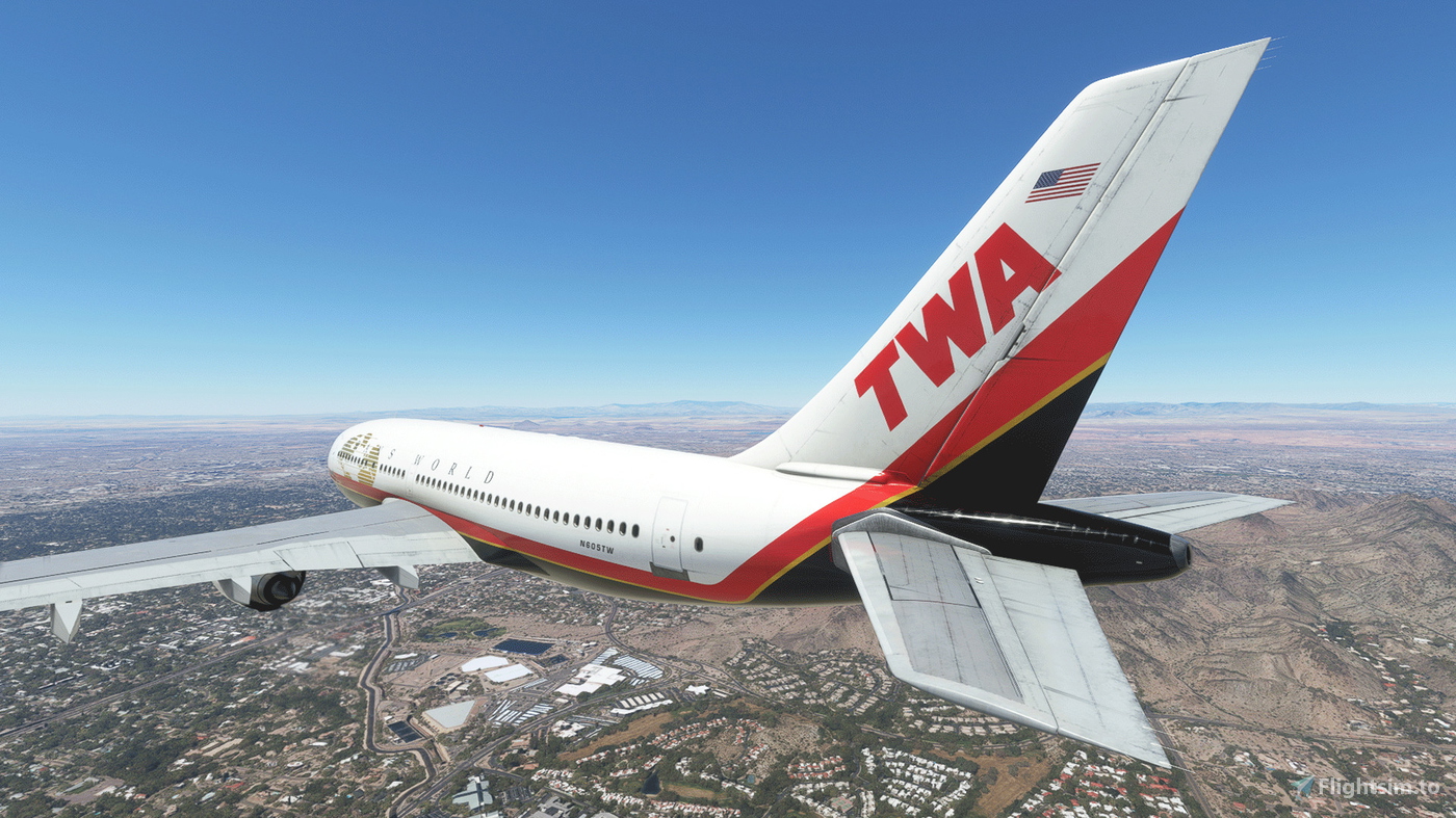 iniBuilds A310-300 TWA - Final Livery (N605TW) for Microsoft Flight Simulator | MSFS