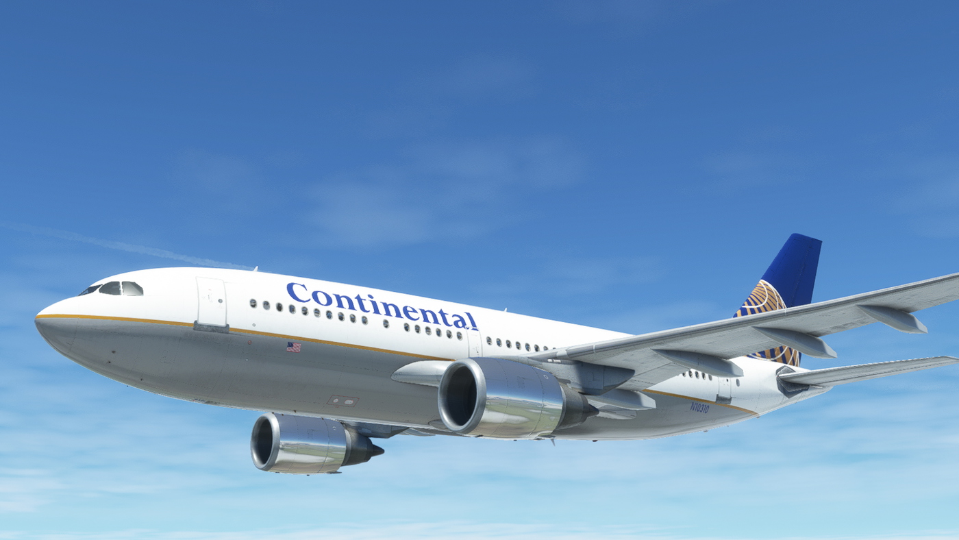 iniBuilds Airbus A310-300 Continental Airlines for Microsoft Flight ...