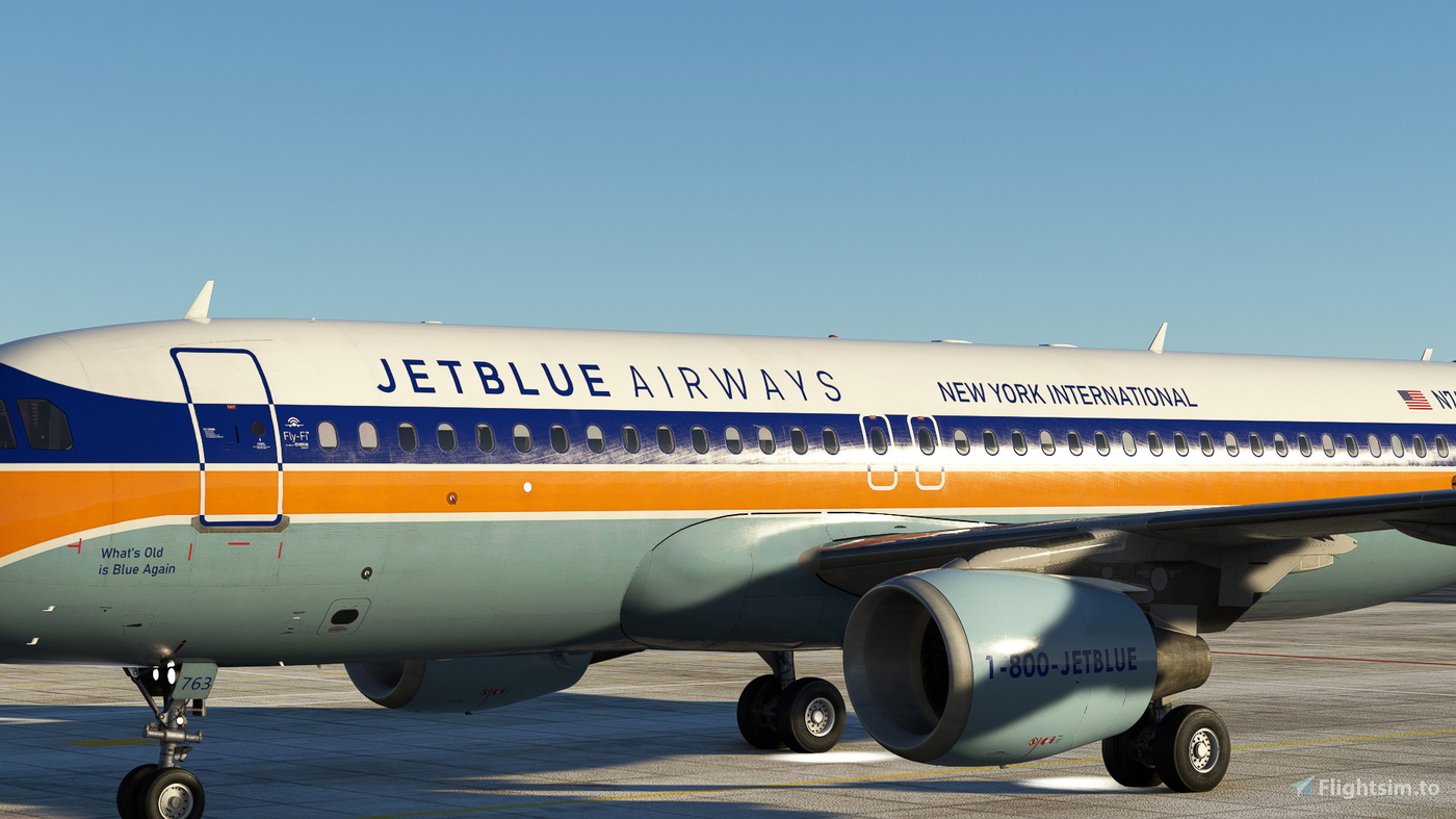 jetBlue Retro Livery "N763JB" for Microsoft Flight Simulator | MSFS