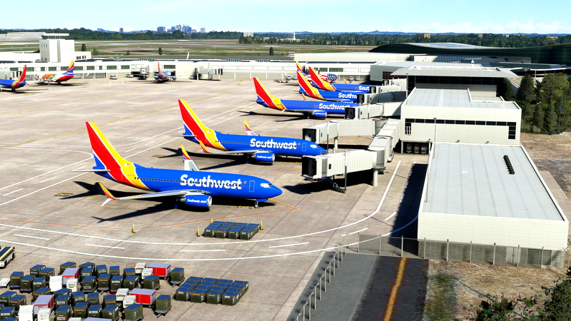 KBNA FSLTL Static Aircraft for Microsoft Flight Simulator | MSFS