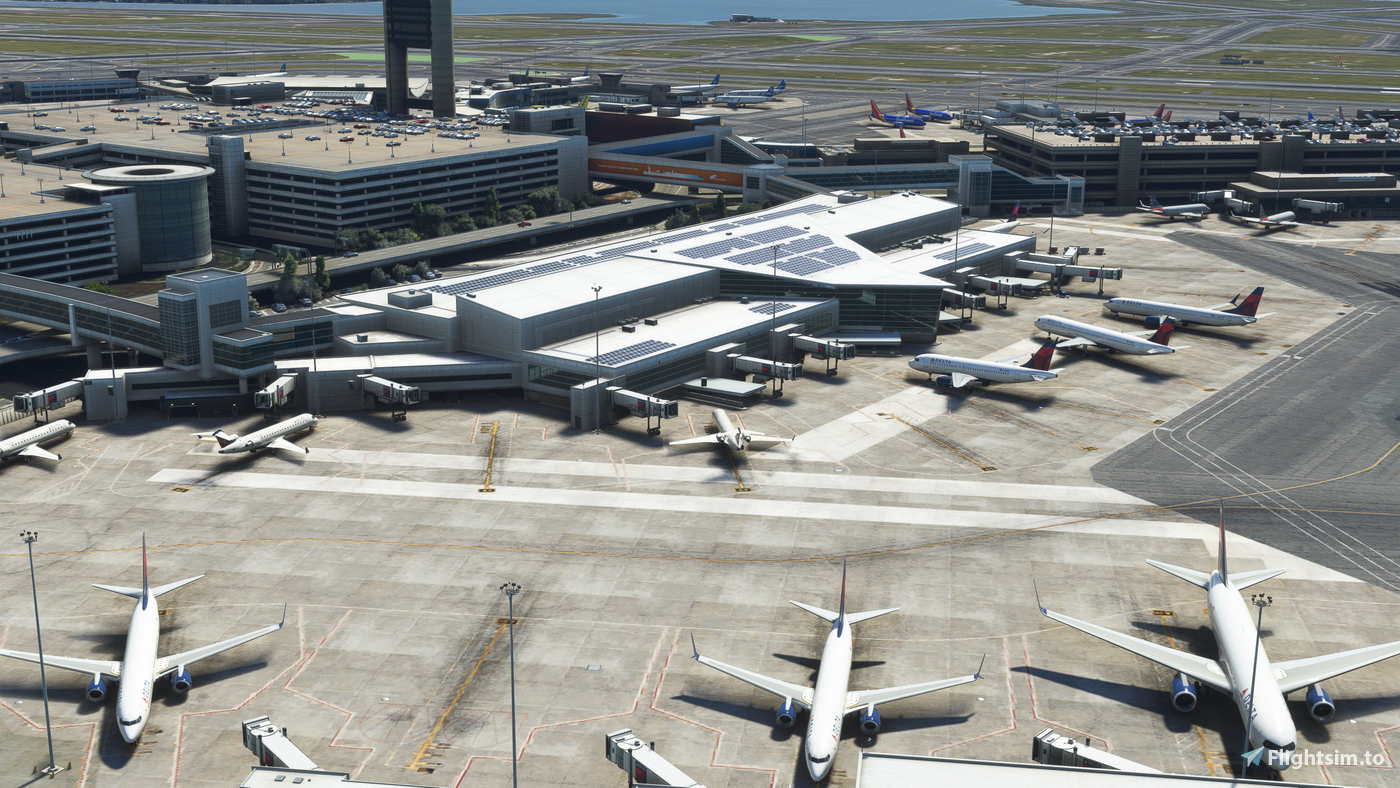 KBOS FSLTL Static Aircraft for Microsoft Flight Simulator | MSFS