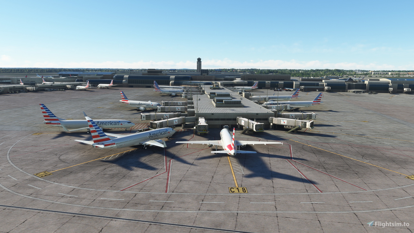 KCLT FSLTL Static Aircraft for Microsoft Flight Simulator | MSFS