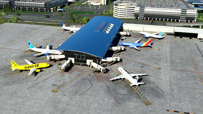 KCLT FSLTL Static Aircraft for Microsoft Flight Simulator | MSFS