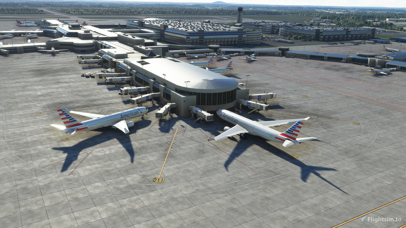 KCLT FSLTL Static Aircraft for Microsoft Flight Simulator | MSFS