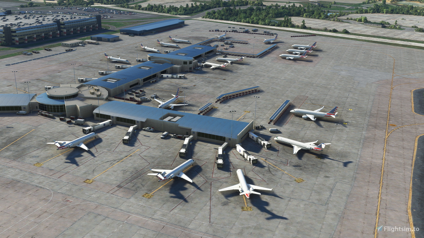 KCLT FSLTL Static Aircraft for Microsoft Flight Simulator | MSFS