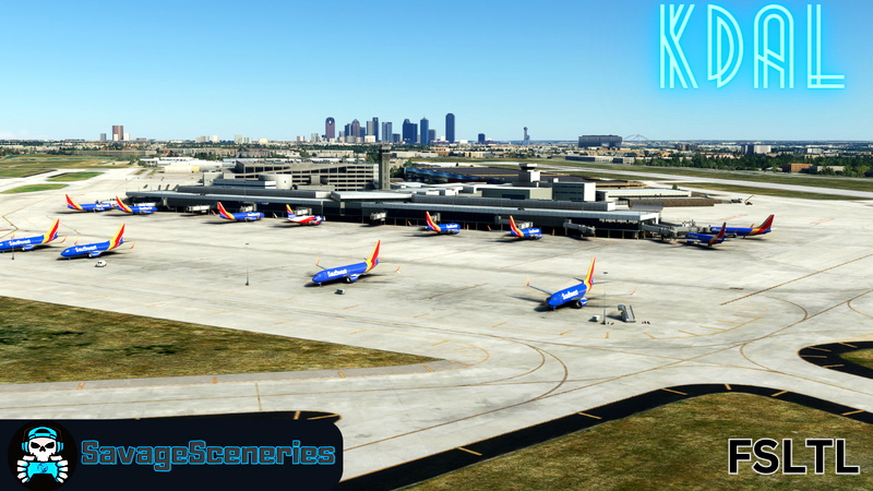 KDAL FSLTL Static Aircraft for Microsoft Flight Simulator | MSFS