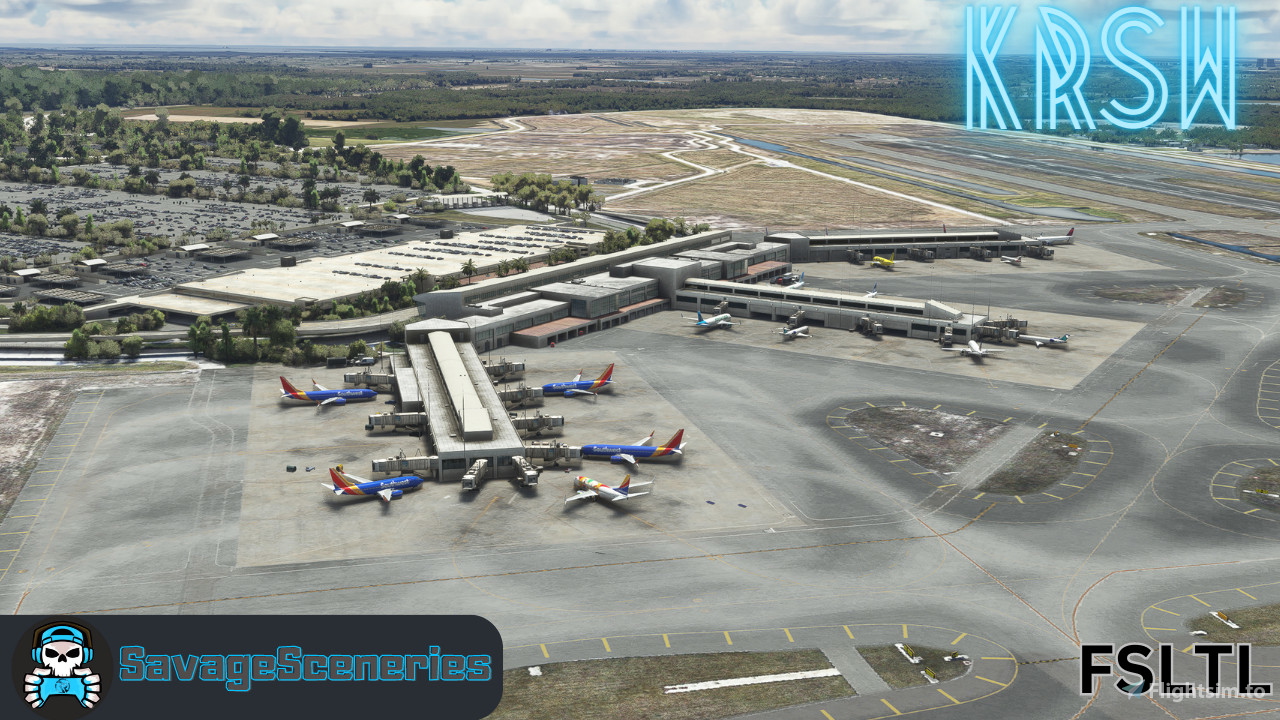 KRSW FSLTL Static Aircraft for Microsoft Flight Simulator | MSFS