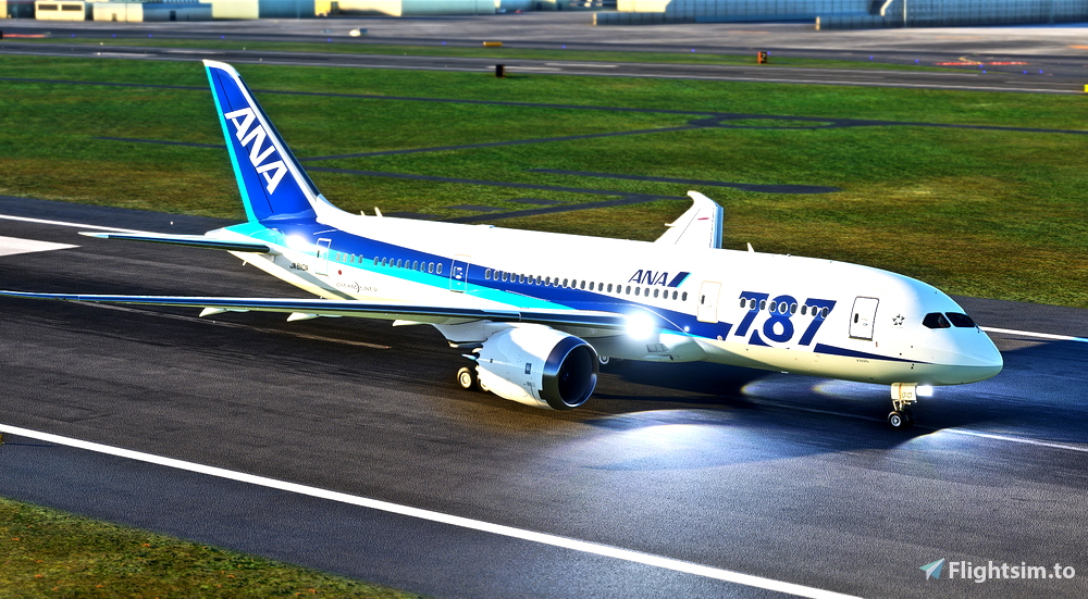 [Kuro B787-8 v2] All Nippon Airways ANA 787 Special Livery JA810A a ...