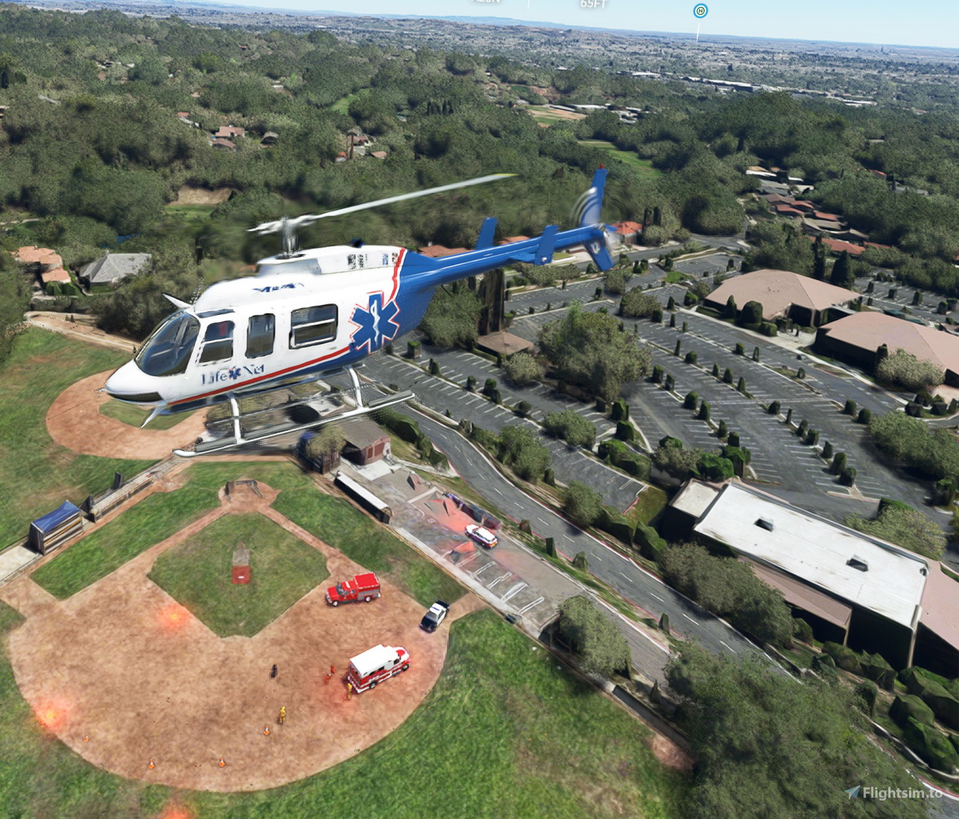 LA COUNTY WHITTIER BASEBALL FIELD LZ for Microsoft Flight Simulator | MSFS