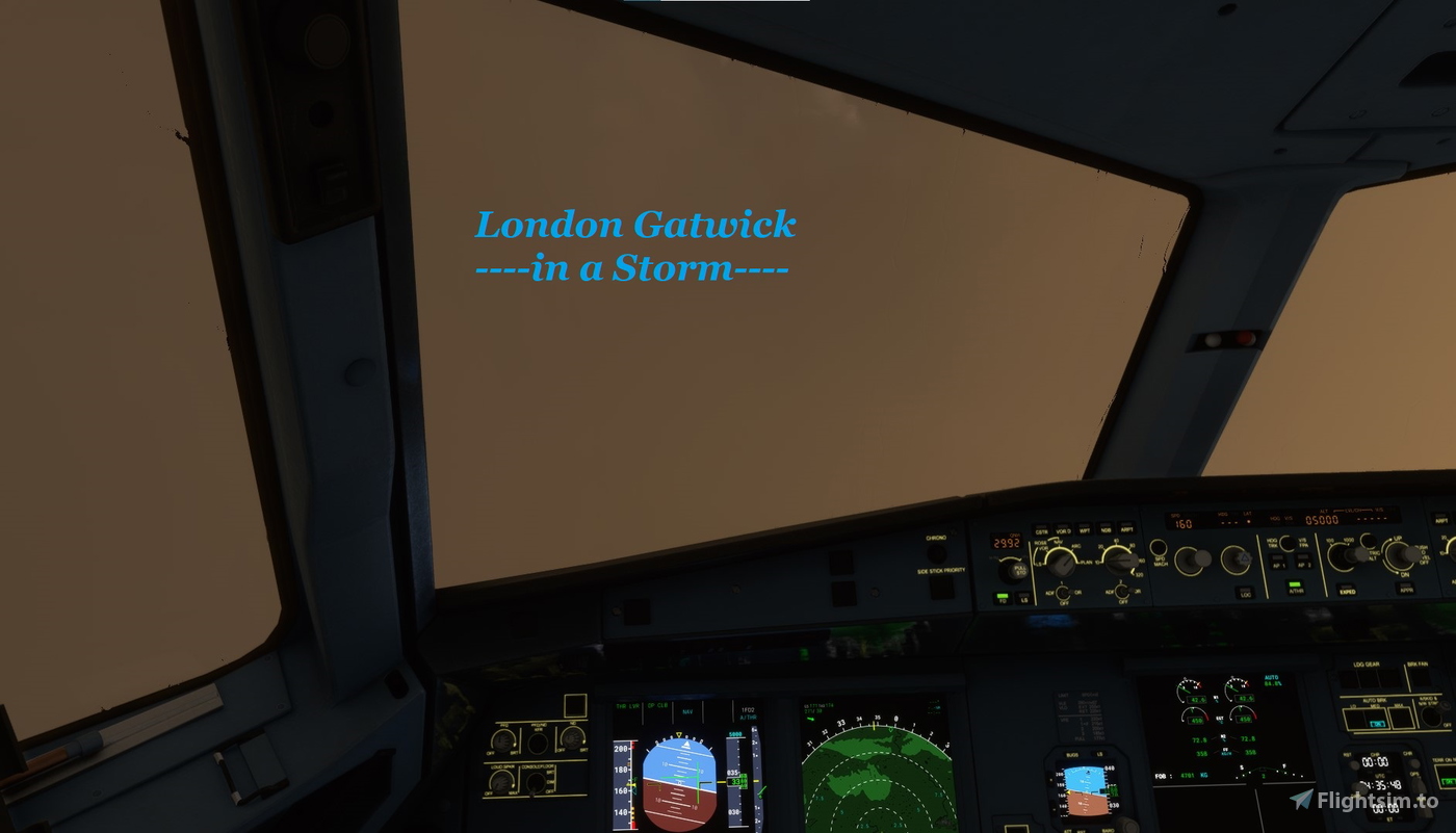 No.42, Landing at London Gatwick in a Storm for Microsoft Flight ...