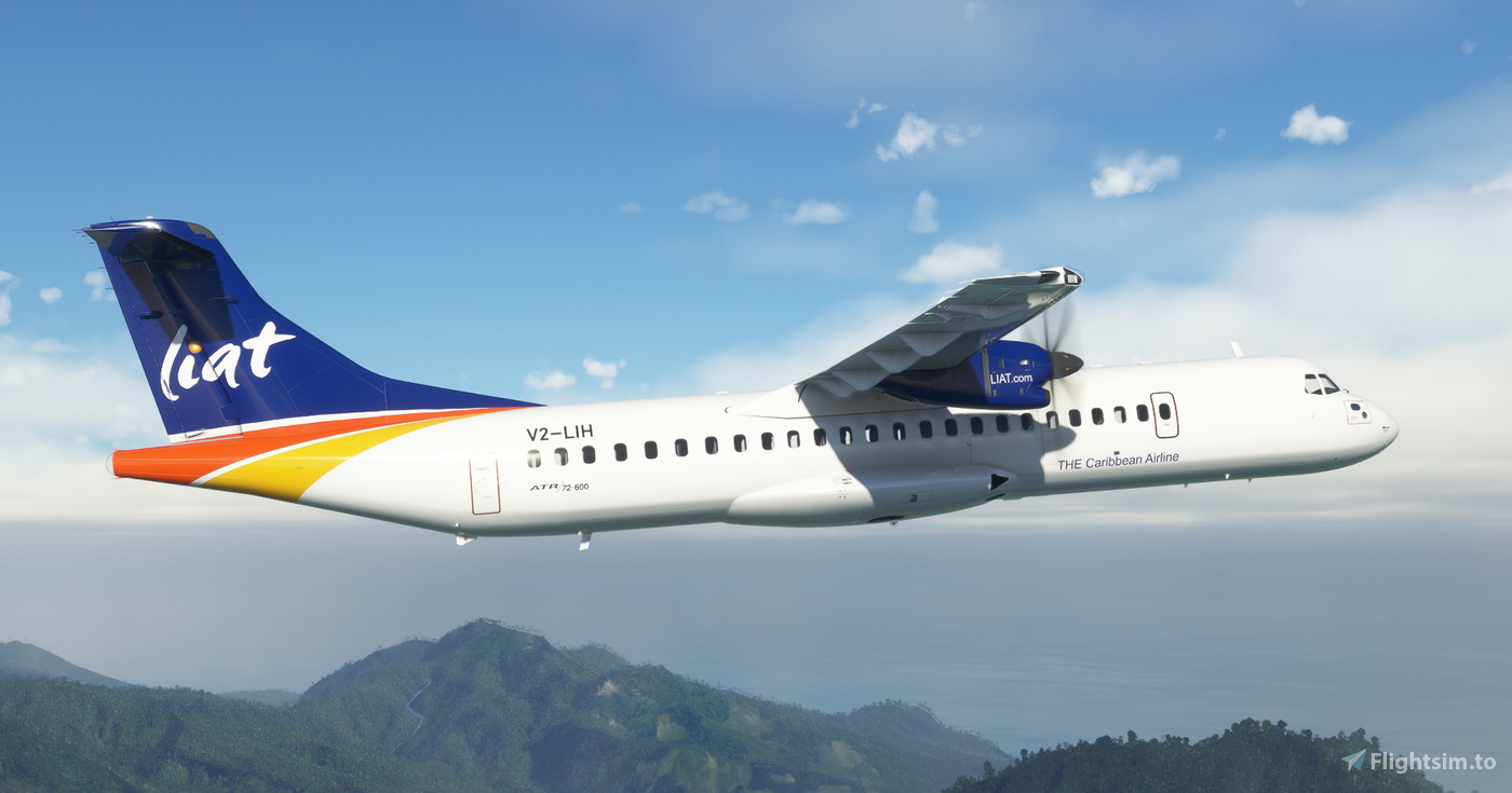 LIAT "2017 livery" "V2-LIH" Hans Hartmann ATR 72-600 for Microsoft Flight Simulator | MSFS