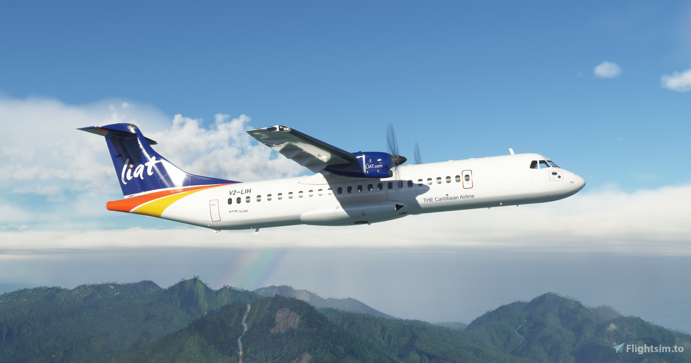 LIAT "2017 livery" "V2-LIH" Hans Hartmann ATR 72-600 for Microsoft Flight Simulator | MSFS
