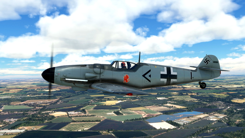 Livery FlyingIron bf109 9/JG26 Adolf Galland for Microsoft Flight Simulator | MSFS