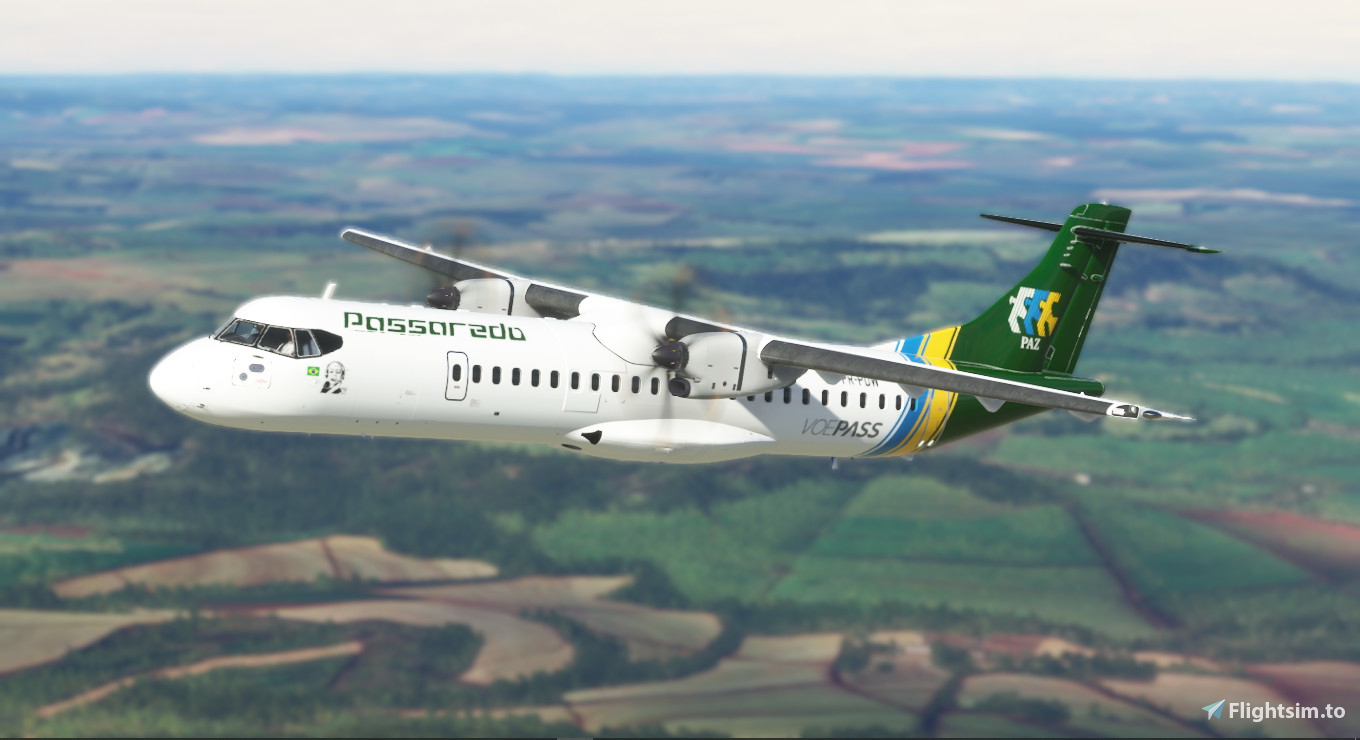Livery Microsoft ATR72-600 - PR-PDW - Passaredo Retro [4K] - MSFS Add ...