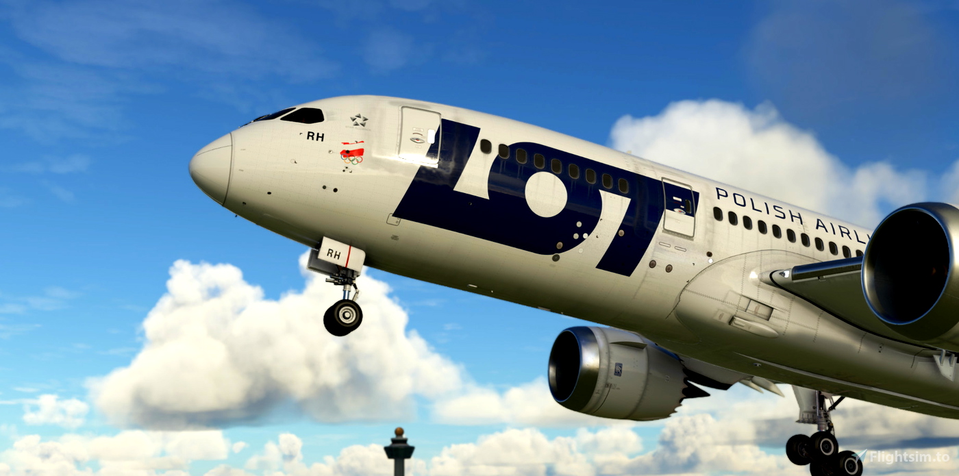 LOT SP-LRH "Polish Olympic Team" Sticker | Kuro B787-8 V2 a oldalon ...