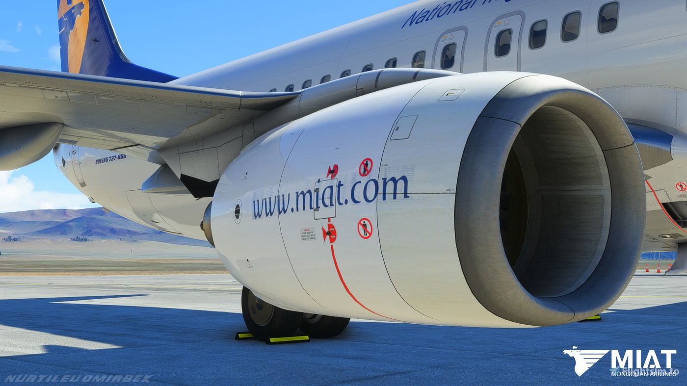 MIAT Mongolian Airlines JU-1088 | PMDG Boeing 737-800 Livery for ...