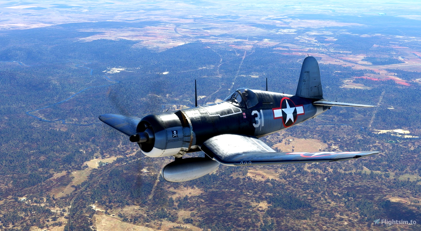 MilViz FG-1D Corsair N46RL VF-17 Jolly Rogers. GoodYear. for Microsoft ...