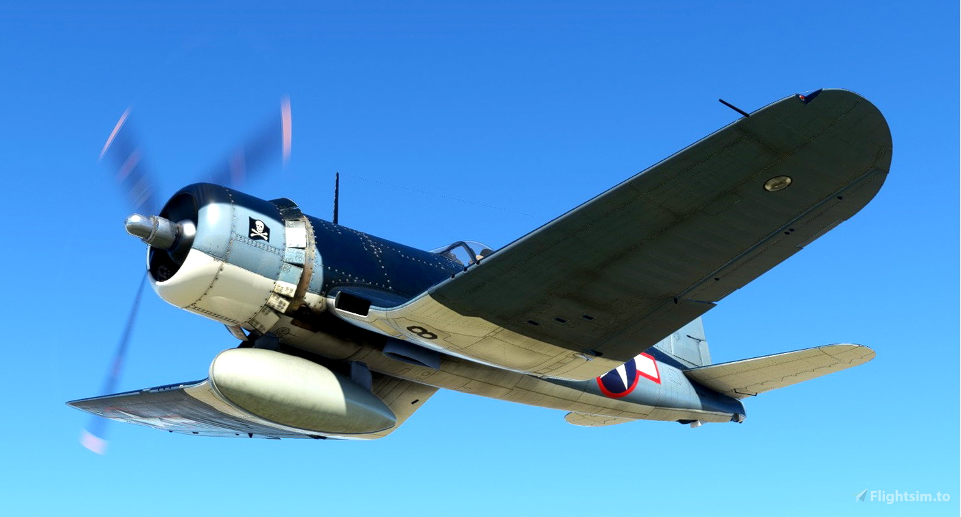 MilViz FG-1D Corsair VF-17 Jolly Rogers ZK-COR. 对于 Microsoft Flight ...