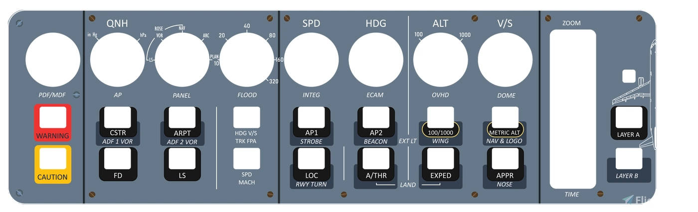Overlay for X-Touch Mini for Airbus A320 family for Microsoft Flight ...