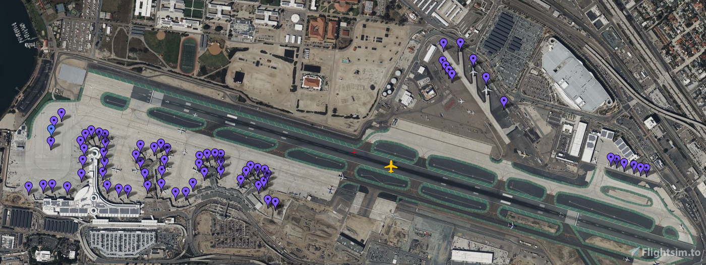 PILOT2ATC - KSAN San Diego, CA USA, taxiways & gates for Microsoft ...