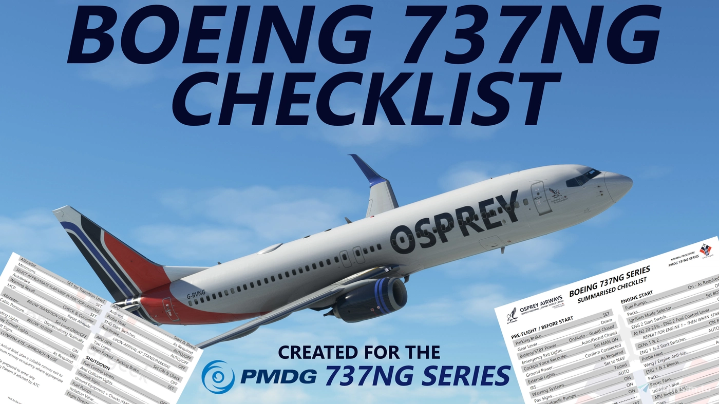 PMDG 737NG Summarised Normal Checklist for Microsoft Flight Simulator ...
