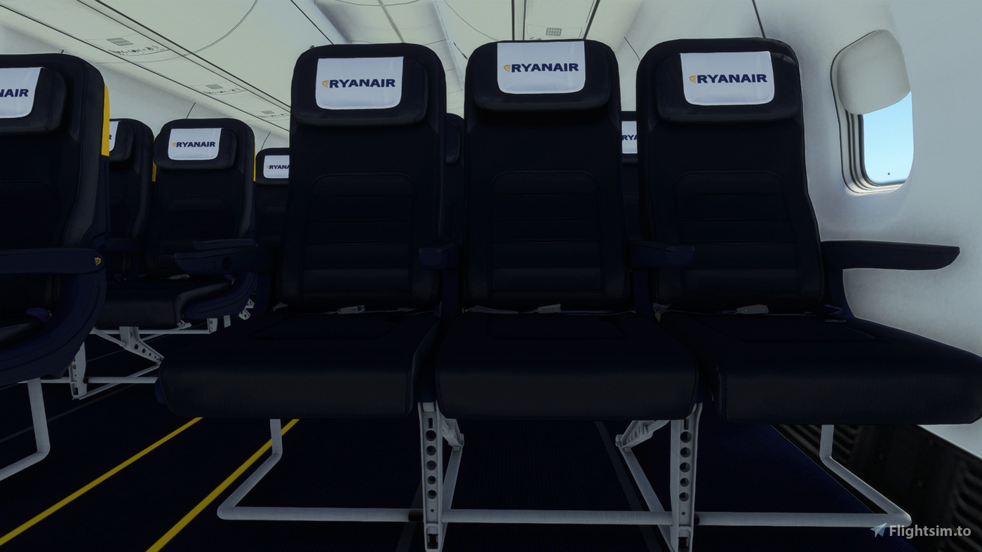 PMDG 737-800 w/ cabin Ryanair - Says Yes to Europe sticker (EI-EFP) for ...