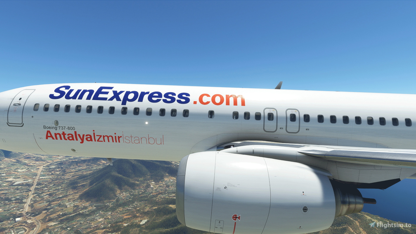PMDG 737-800 w/ cabin Sunexpress - old livery (TC-SNE) für Microsoft ...