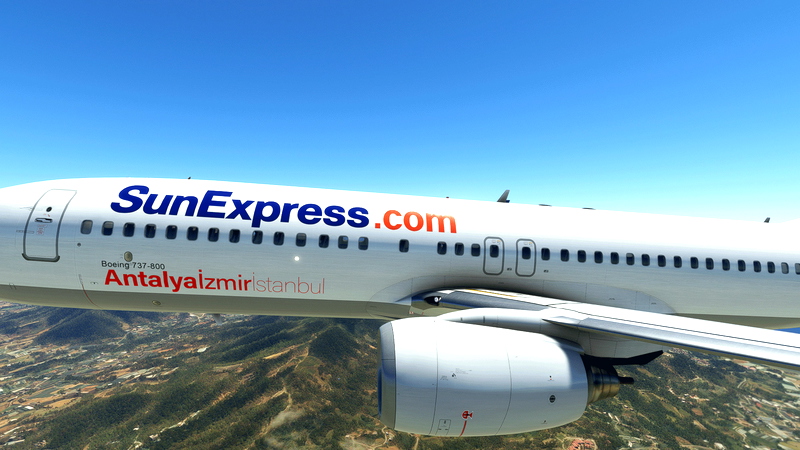 PMDG 737-800 w/ cabin Sunexpress - old livery (TC-SNM) for Microsoft ...