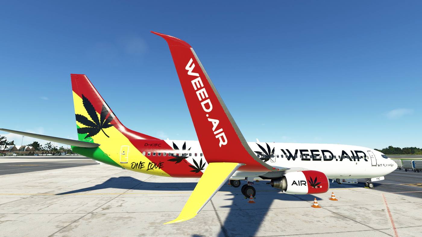 PMDG 737-800 WEED.AIR Rastafari One Love D-KIFC のために Microsoft Flight ...