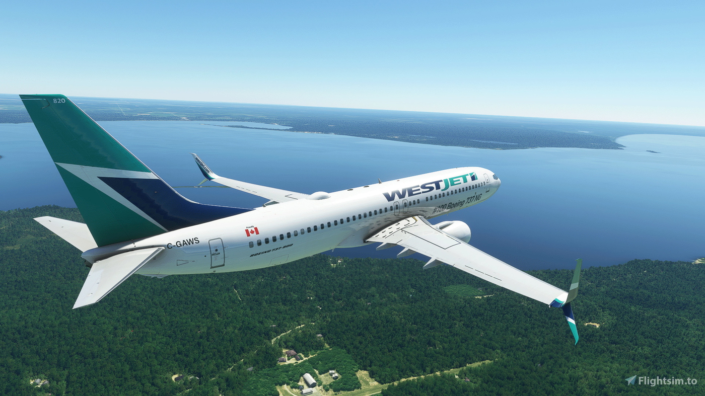 PMDG 737-800 Westjet Airlines - 100th 737NG (C-GAWS) for Microsoft ...