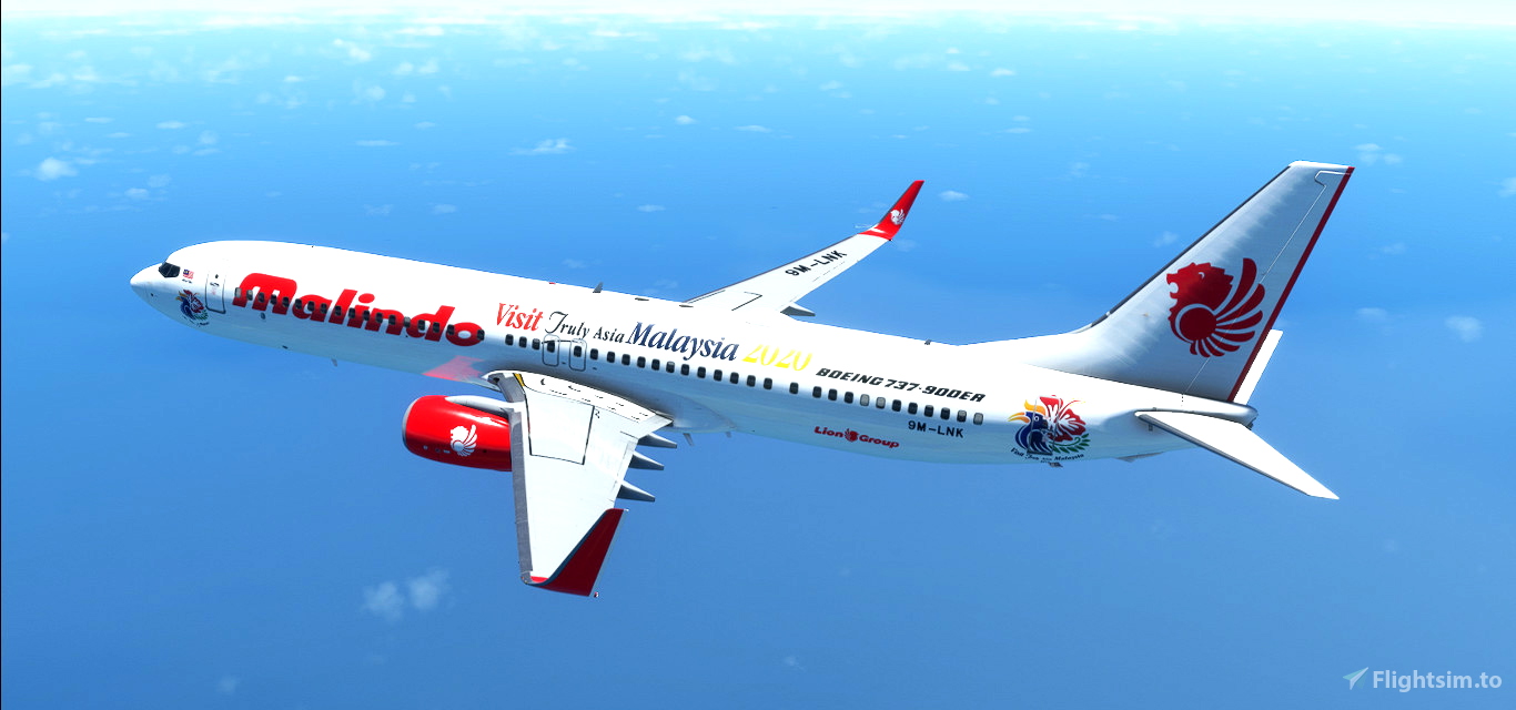 PMDG Boeing 737-900ER Malindo Air (9M-LNK | 2019 | Visit Malaysia Years 2020) for Microsoft ...