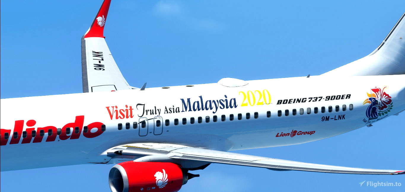 PMDG Boeing 737-900ER Malindo Air (9M-LNK | 2019 | Visit Malaysia Years ...