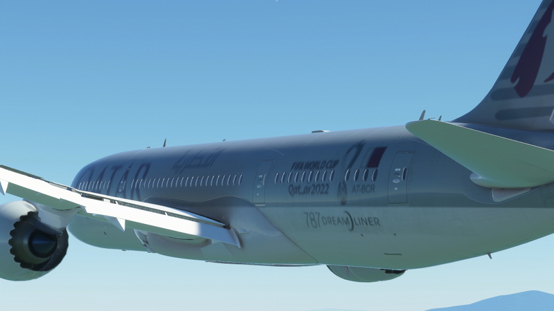 Qatar Airways Boeing 787-8 A7-BCR Dirty livery for Microsoft Flight ...