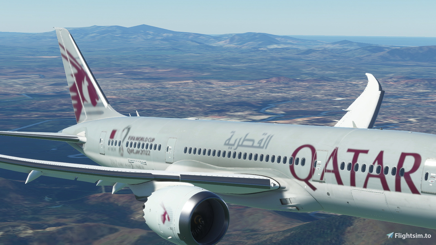 Qatar Airways Boeing 787-8 A7-BCR Dirty livery for Microsoft Flight ...