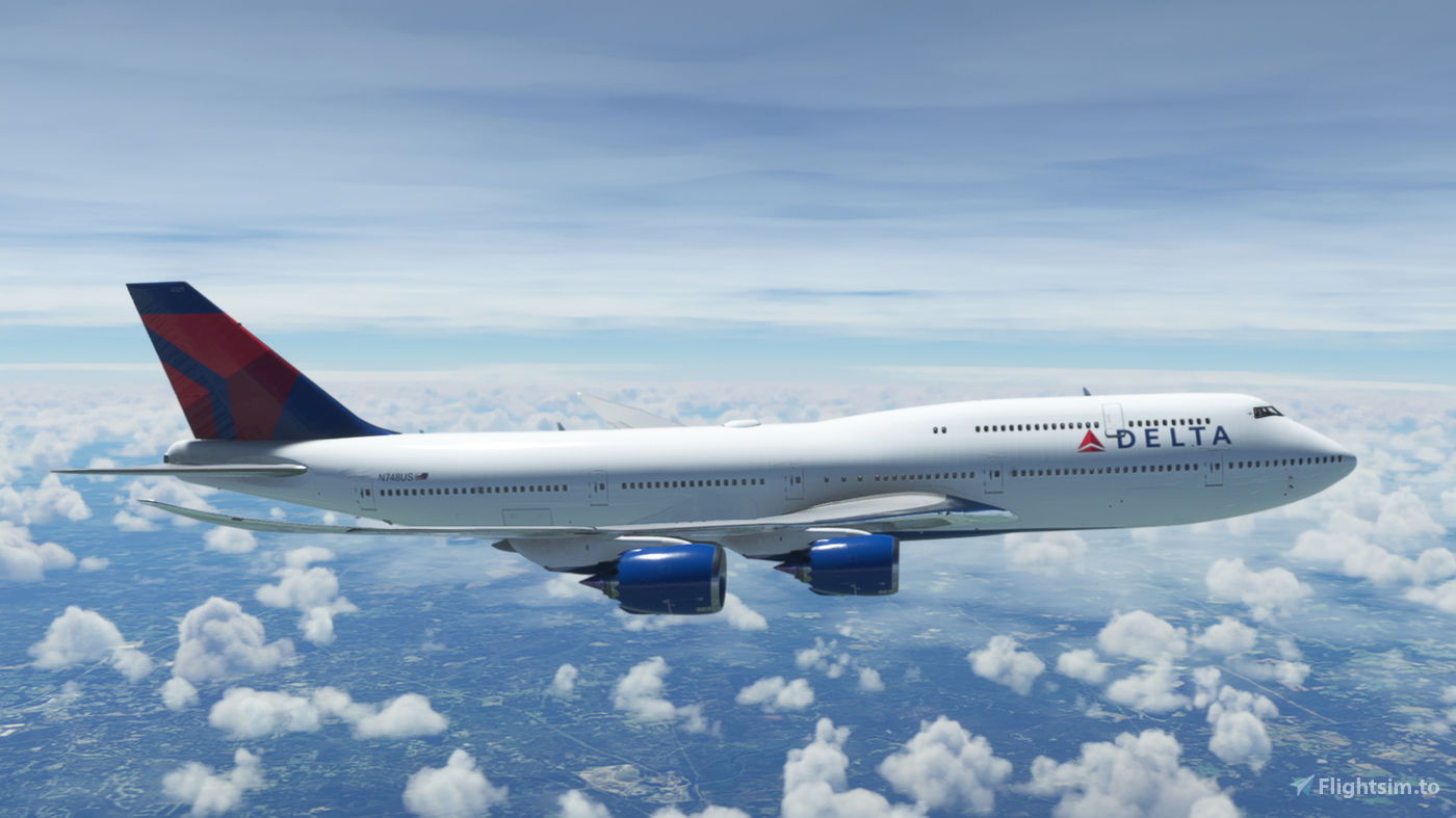 Salty Boeing 747-8 Delta Airlines for Microsoft Flight Simulator | MSFS