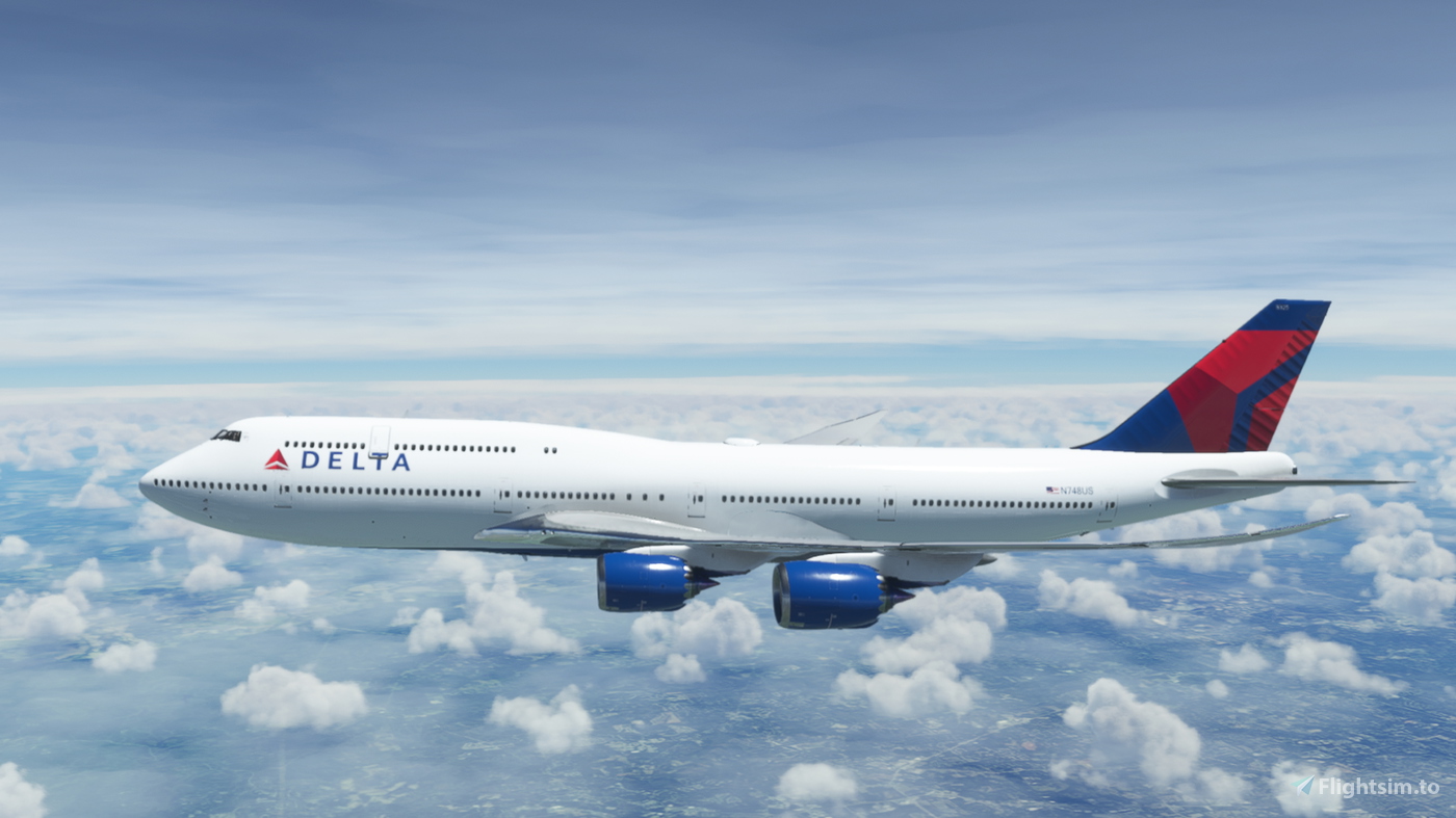 Salty Boeing 747-8 Delta Airlines for Microsoft Flight Simulator | MSFS