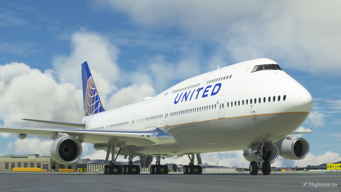 Salty Boeing 747-8 United Airlines for Microsoft Flight Simulator | MSFS