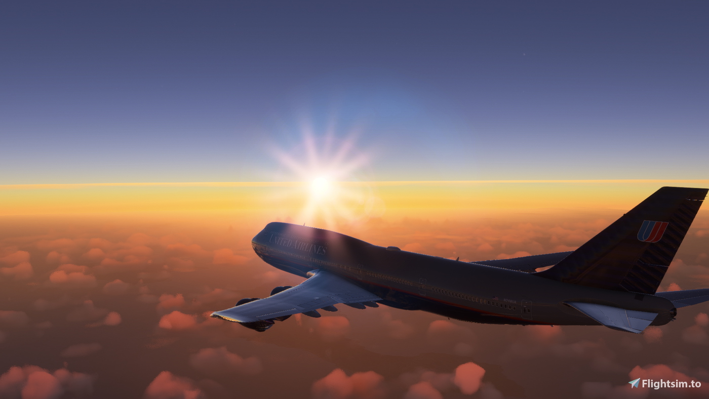 Salty Boeing 747-8 United Airlines Battleship Grey para Microsoft ...
