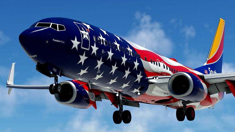 Southwest Airlines "Freedom One" w/Cabin PMDG 737-8H4 for Microsoft ...