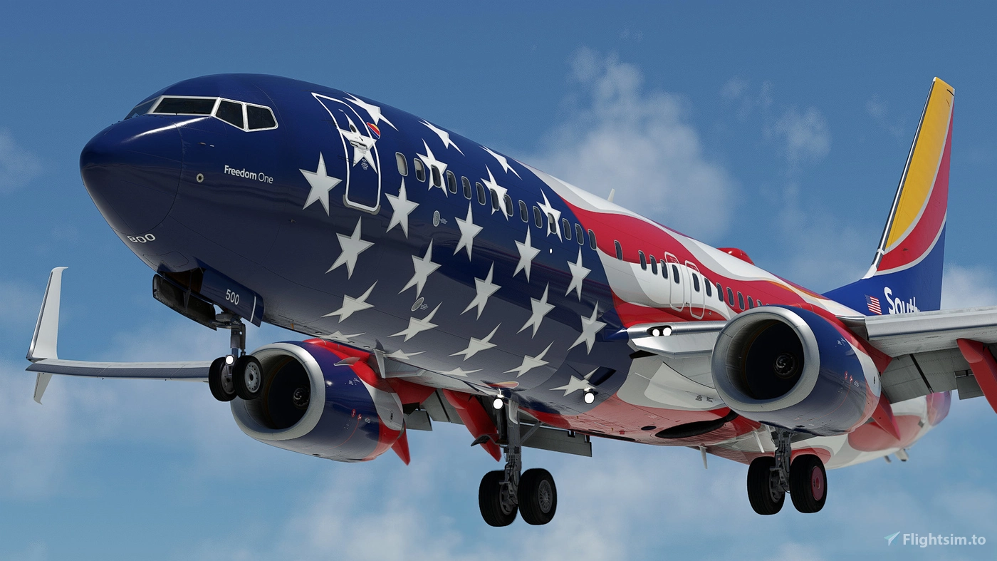 Southwest Airlines "Freedom One" w/Cabin PMDG 737-8H4 对于 Microsoft ...