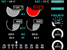 SPAD.neXt FIP PMDG 737 Engines Gauge for Microsoft Flight Simulator | MSFS