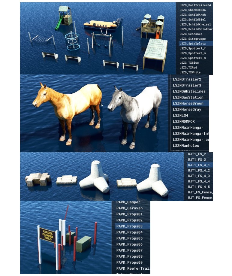 SU7(GOTY) & SU11(40th AE) Categorised Scenery Asset Visual Reference ...