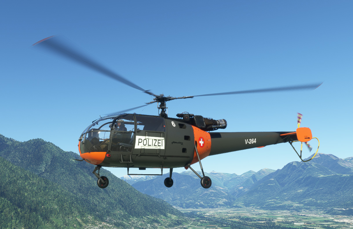 Swiss Air Force Alouette III V-264 Polizei and Orange strip for ...